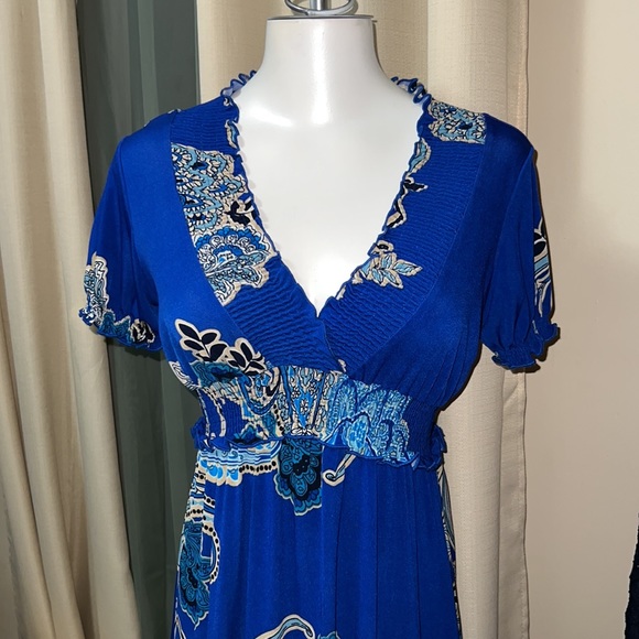 Intermission | Dresses | Guc Royal Blue Smocked Spring Elastic Waist ...